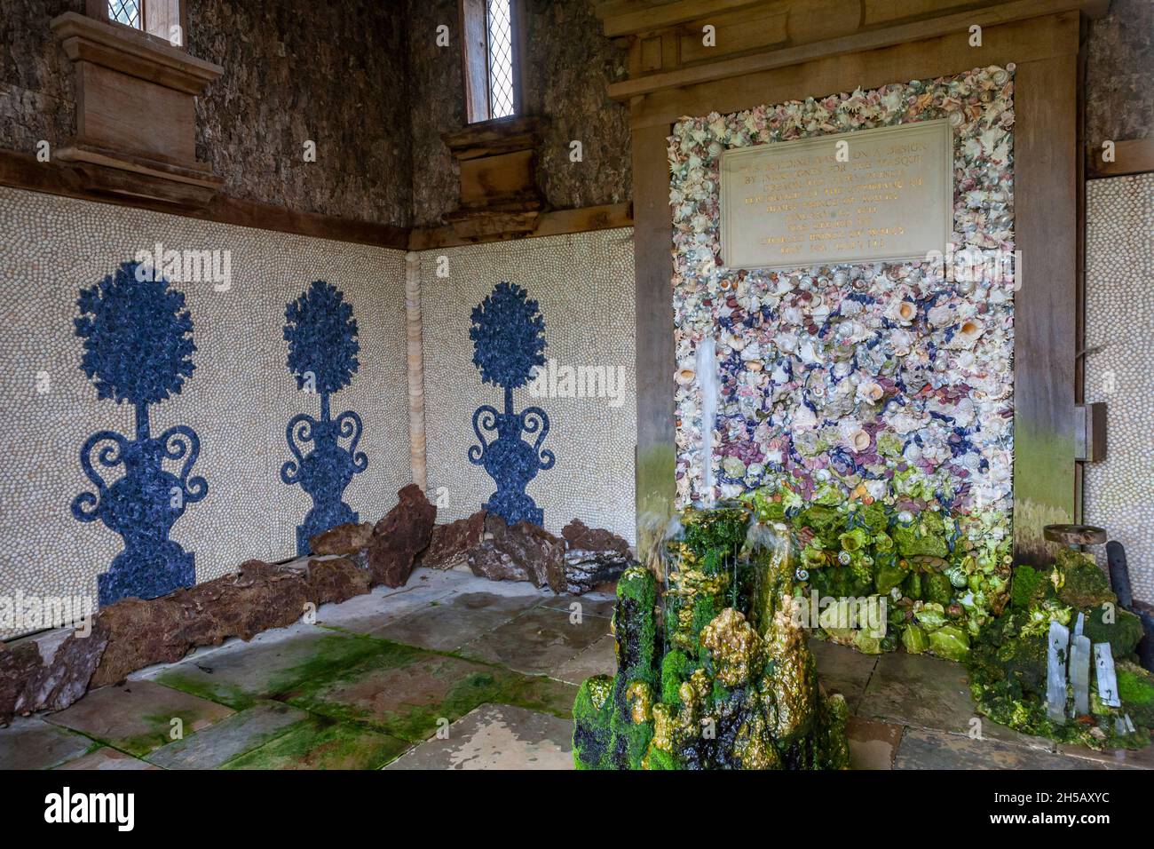 The shell-lined interior of Oberon's Palace, a fanciful copy of Inigo ...