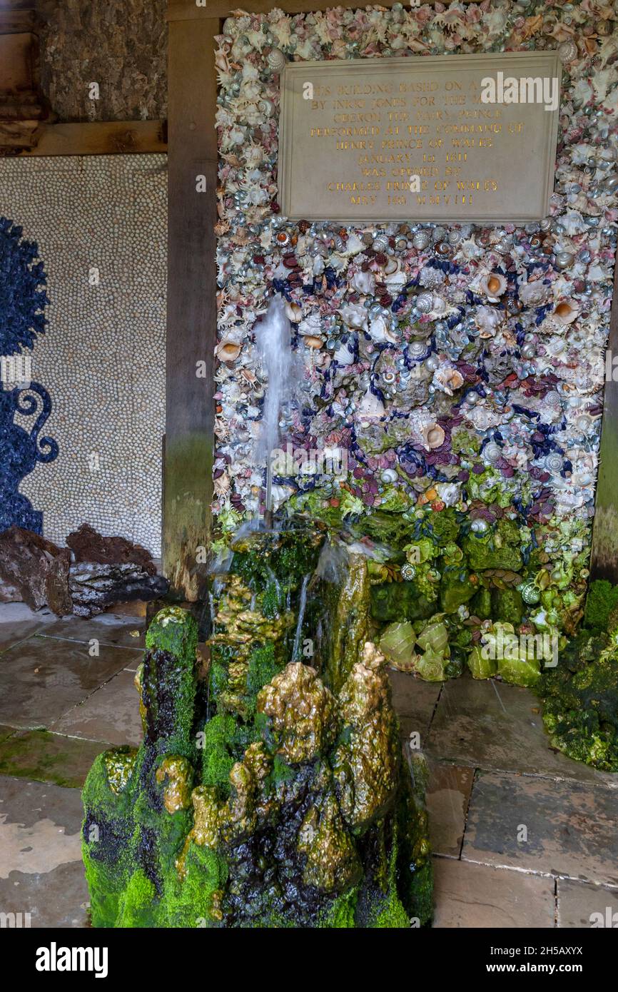 The shell-lined interior of Oberon's Palace, a fanciful copy of Inigo ...