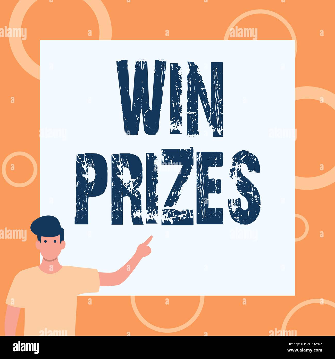 Text caption presenting Win Prizes. Business showcase something given ...