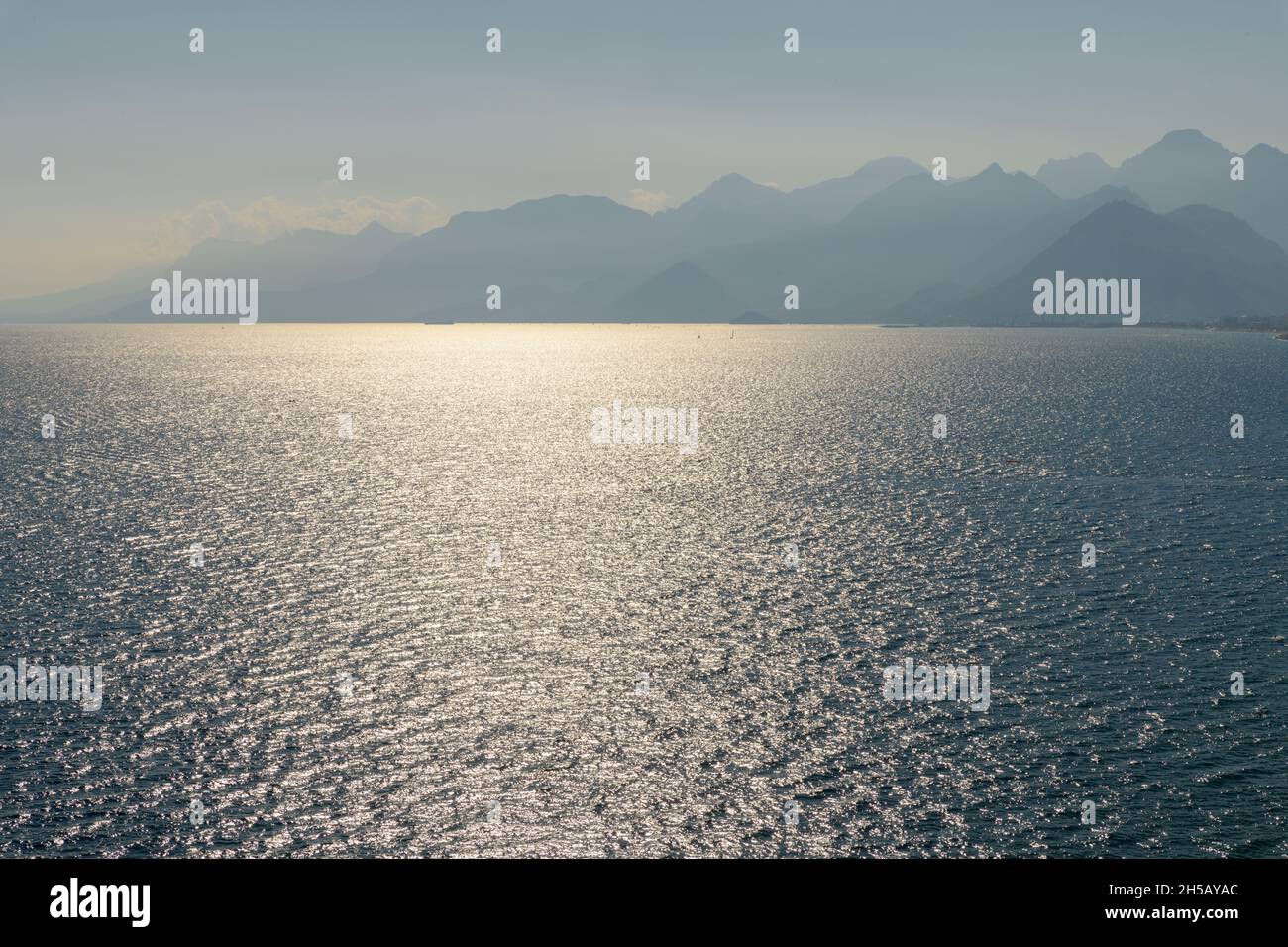 Seascape of Antalya coast. Turkey Stock Photo - Alamy