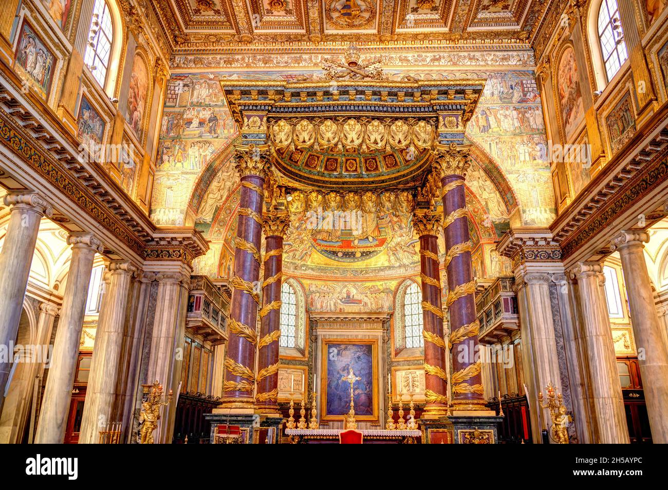 Santa Maria Maggiore, Rome, HDR Image Stock Photo - Alamy
