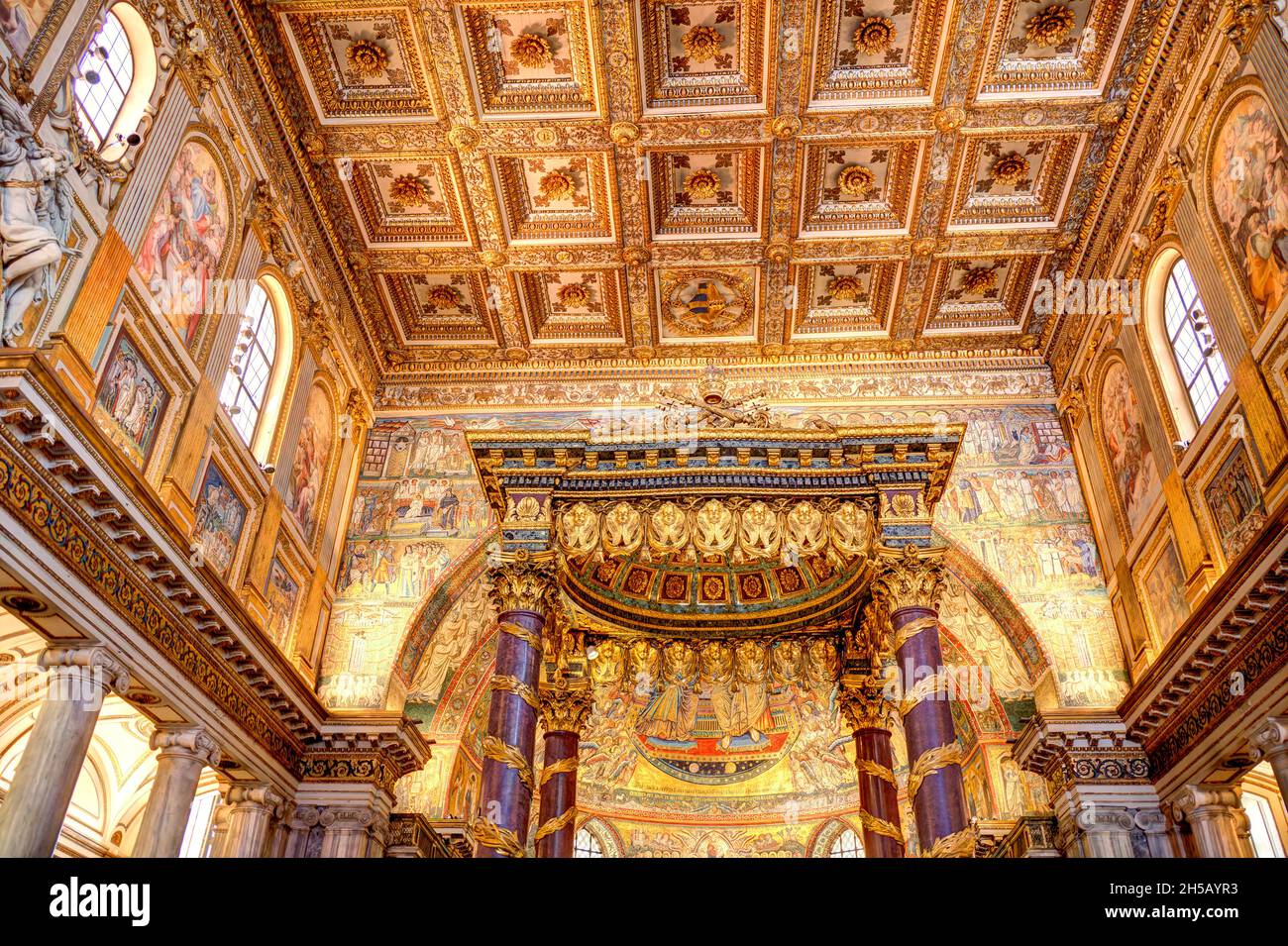 Santa Maria Maggiore, Rome, HDR Image Stock Photo - Alamy