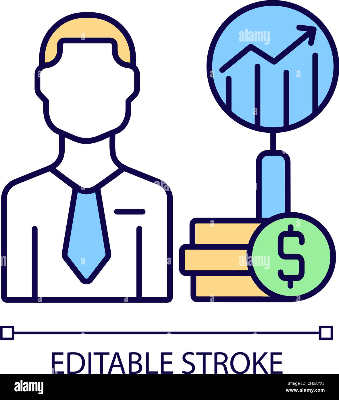 Financial analyst RGB color icon Stock Vector Image & Art - Alamy