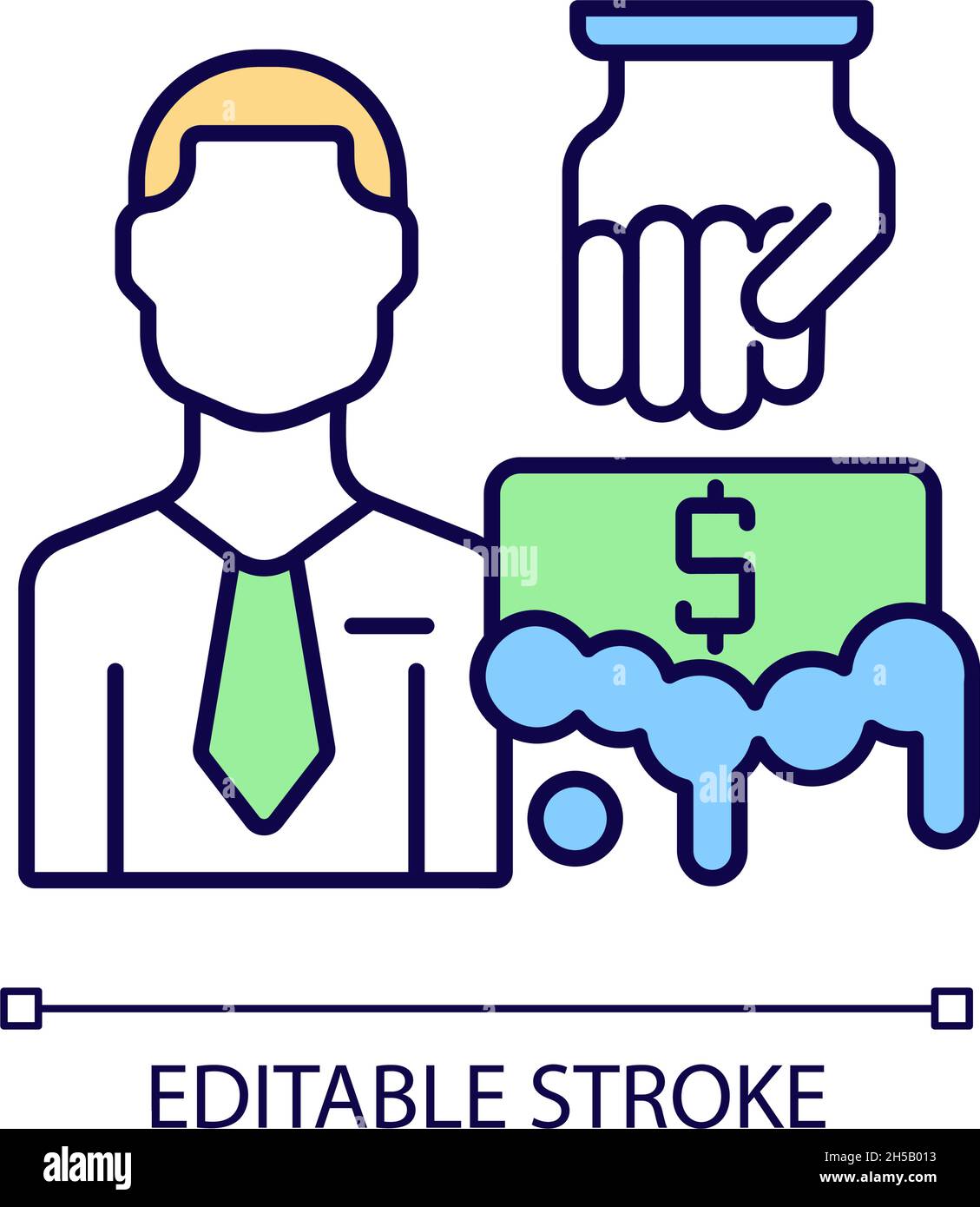 Anti-money laundering auditor RGB color icon Stock Vector Image & Art ...