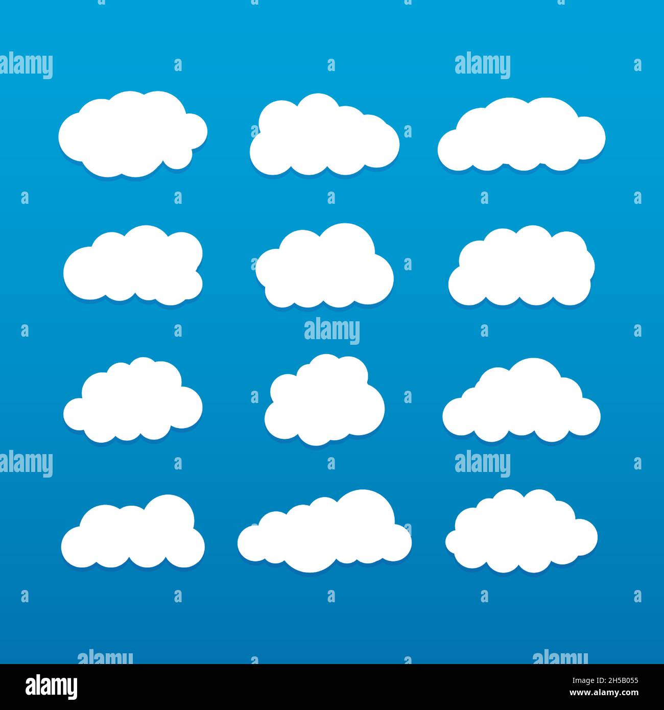 Clouds shapes cloudy Stock Vector Images - Alamy