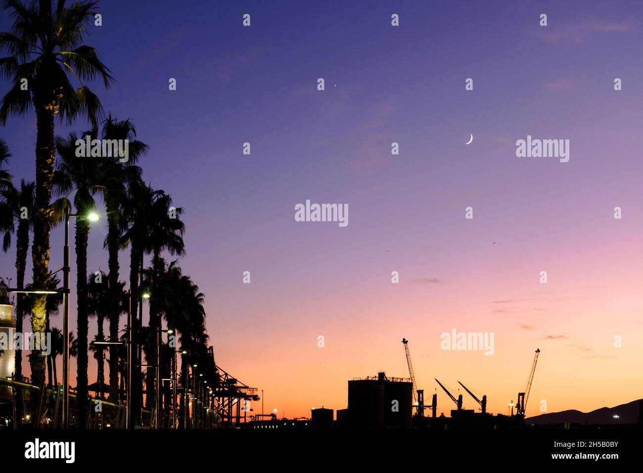 Muelle Uno and port district in the city of Malaga, Andalucía, Costa ...