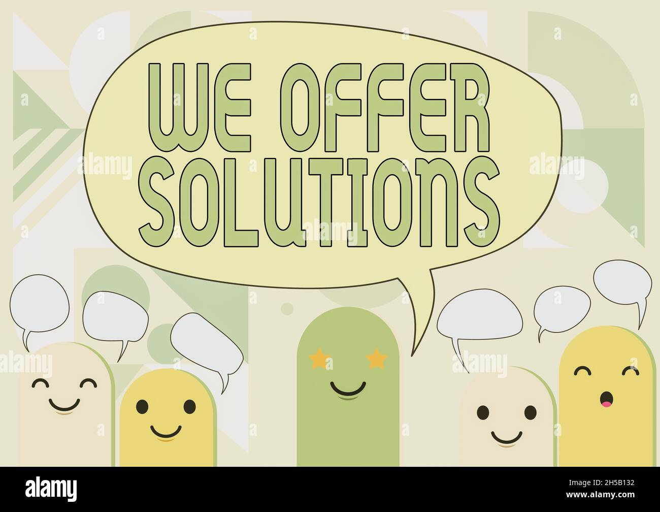 Writing displaying text We Offer Solutions. Business idea way to solve ...