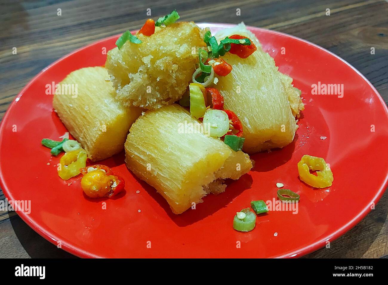 Singkong Goreng, Fried Casava at Tavor Cafe, Jakarta, Indonesia Stock ...