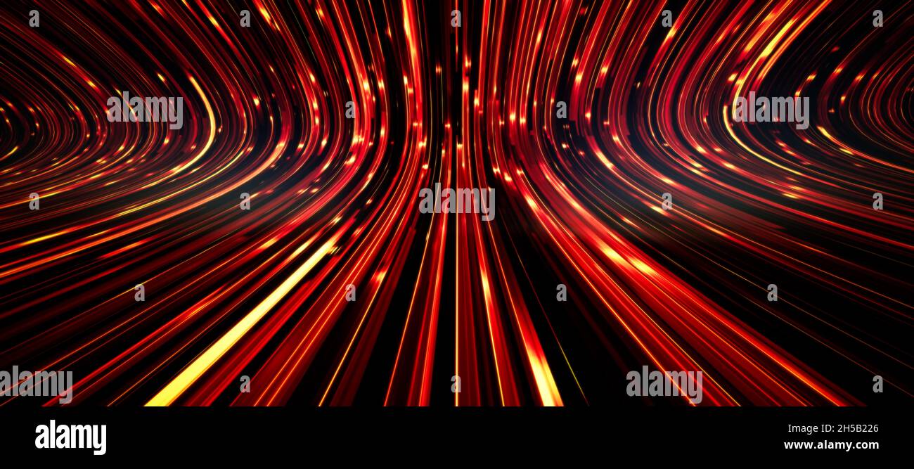 Colorful abstract panoramic background: light streaks/beam. ( Car ...