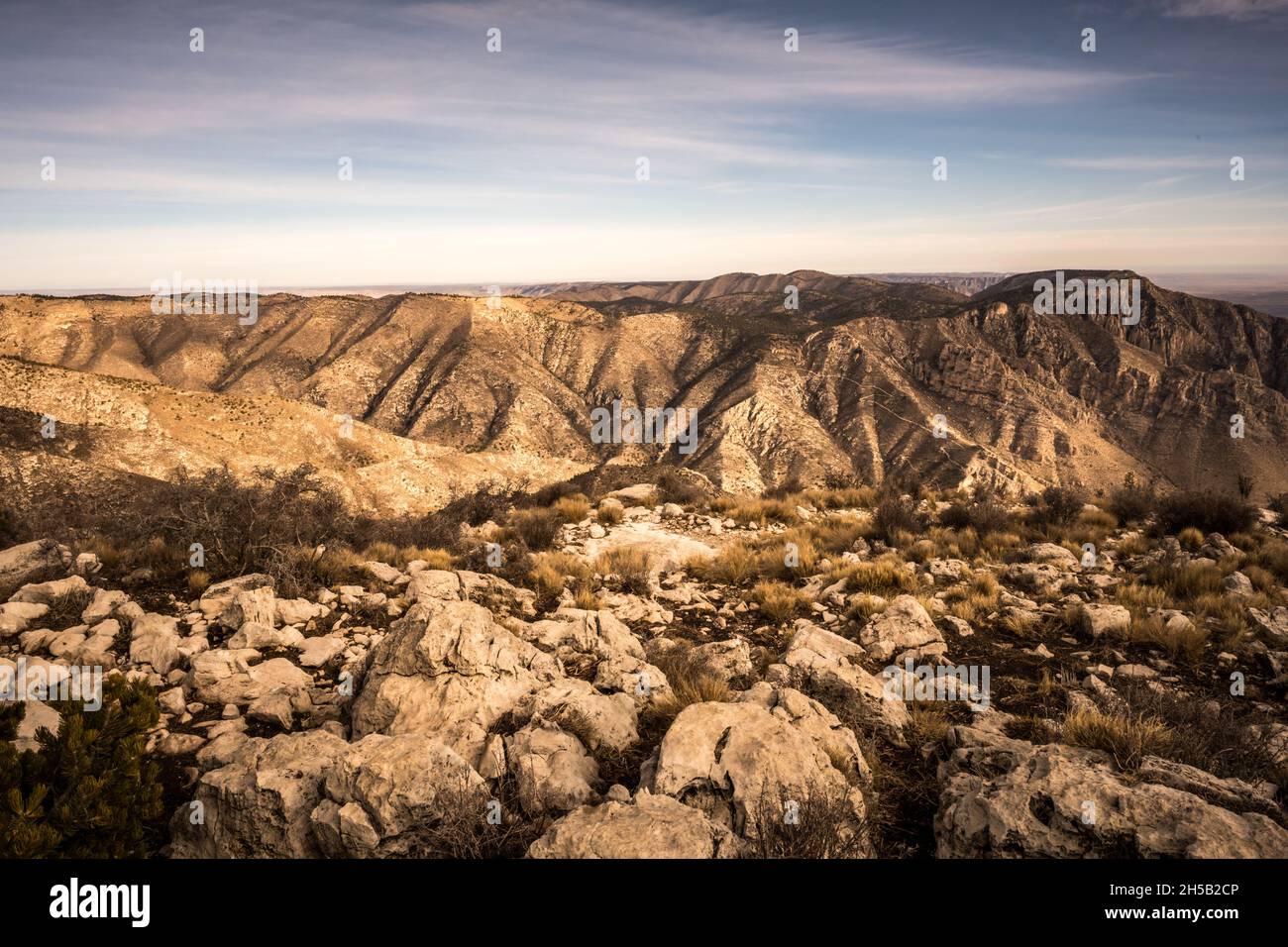 Sweeping View of Hunter Peak From Guadalupe Peak in West Texas Stock ...