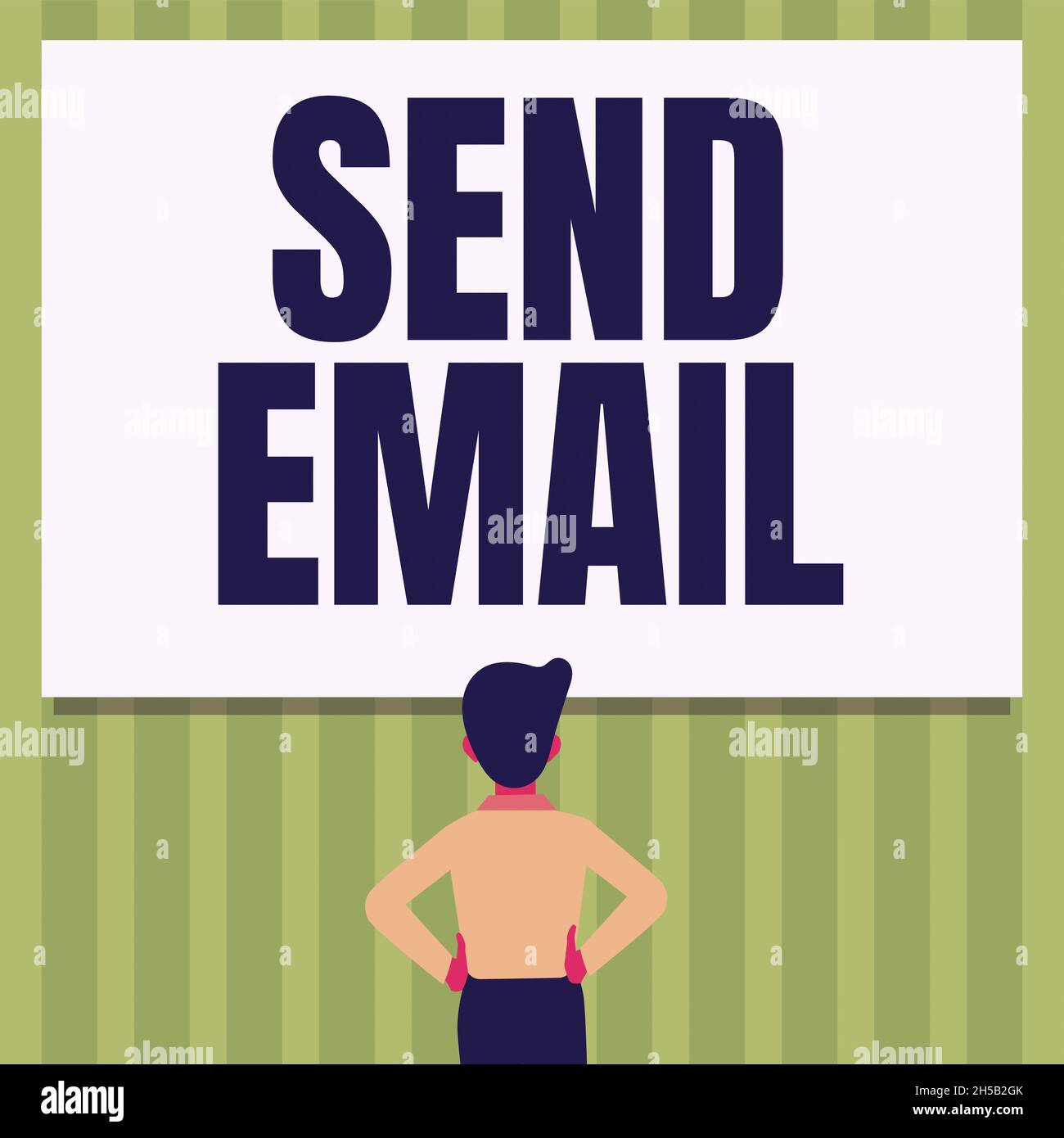 Writing displaying text Send Email. Internet Concept the system for using computers to send ...