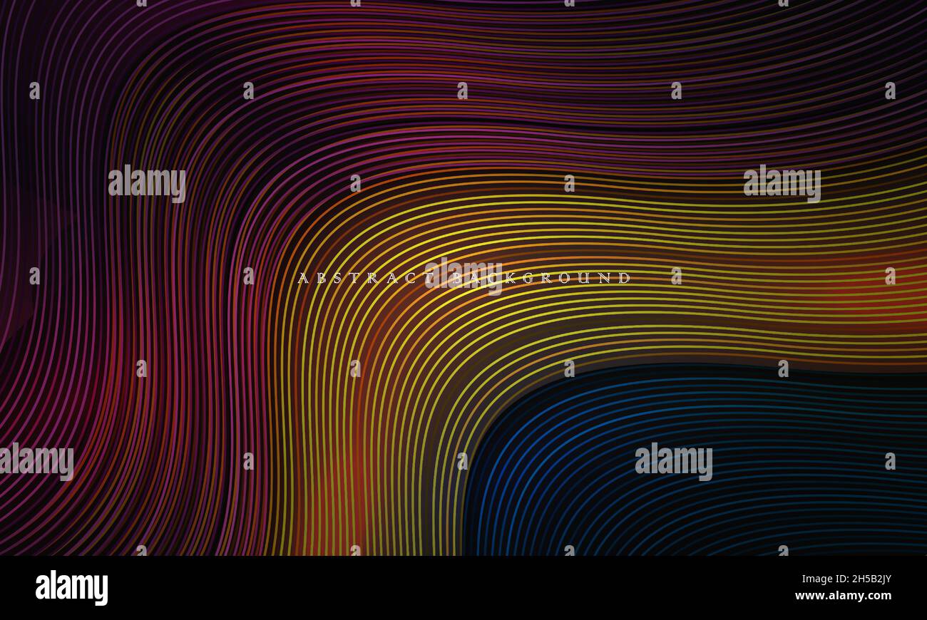 Colorfull background with Thin line wave pattern Stock Vector Image ...