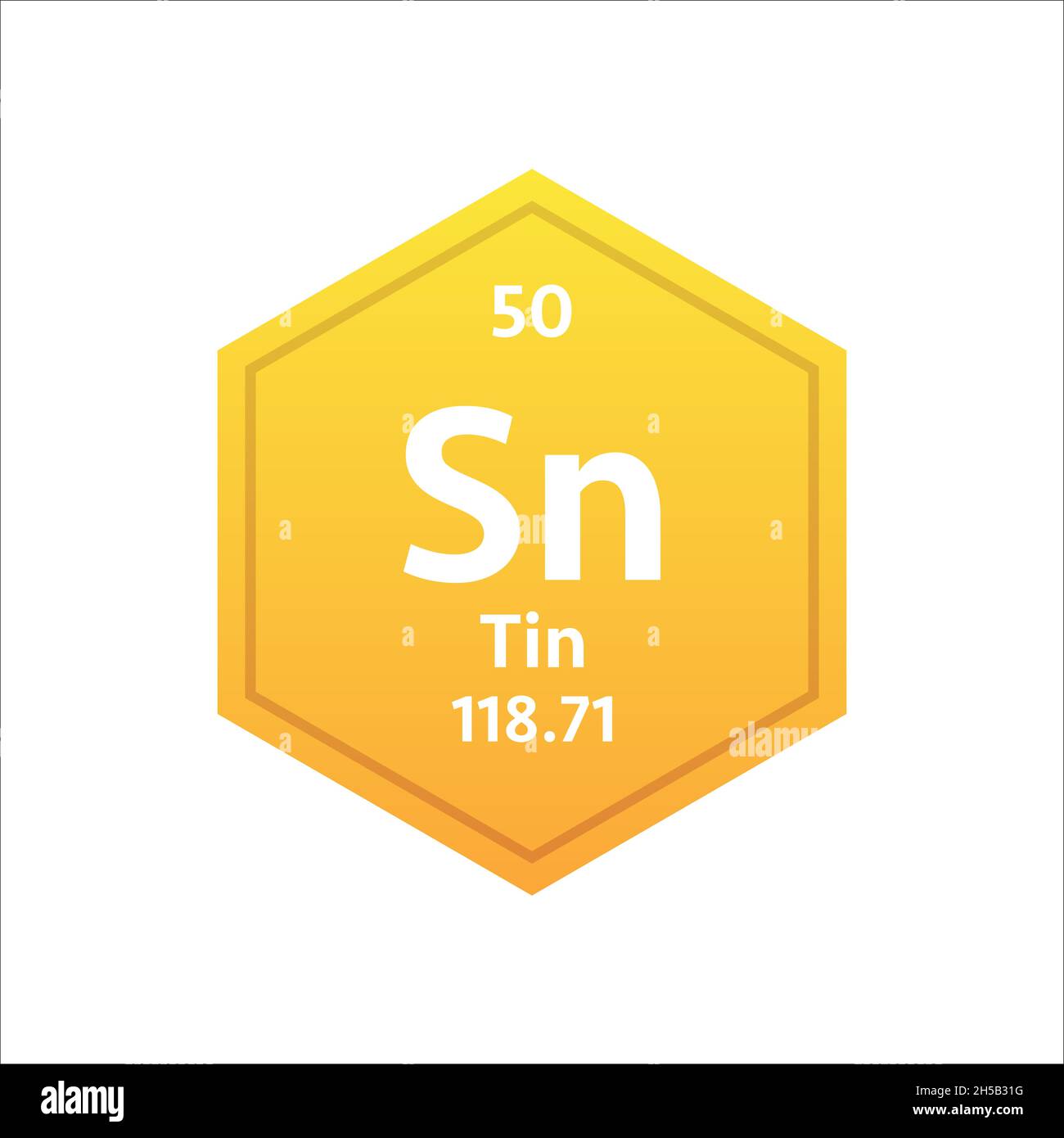 Tin symbol. Chemical element of the periodic table. Vector stock ...