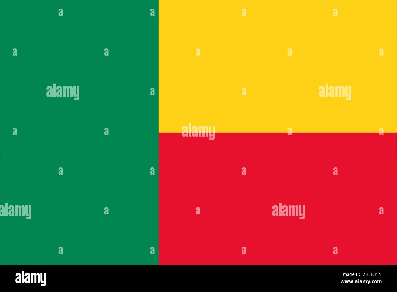 Official colors and proportions of the flag of Benin Stock Vector Image ...