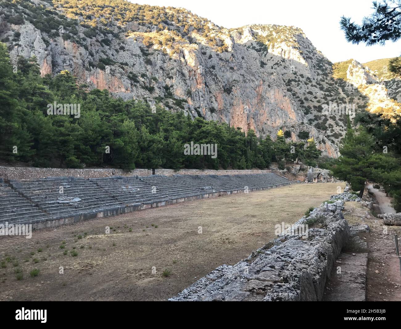 Ancient ruins at Delphi, Stadium in Greece, September 2021. Photo by ...