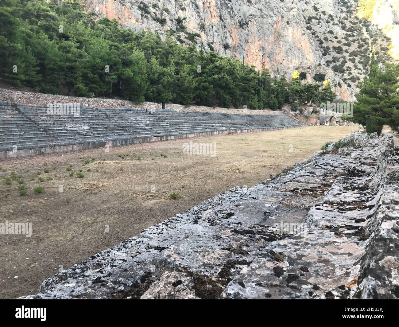 Ancient ruins at Delphi, Stadium in Greece, September 2021. Photo by ...