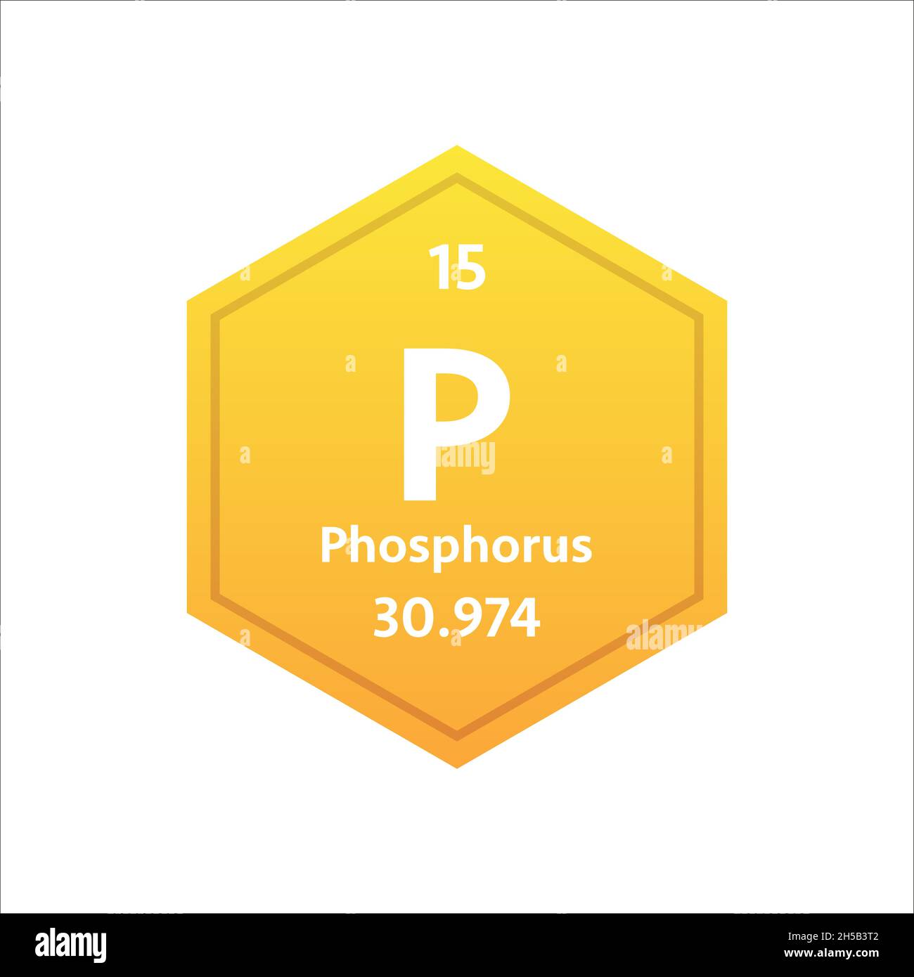 Phosphorus symbol. Chemical element of the periodic table. Vector stock ...