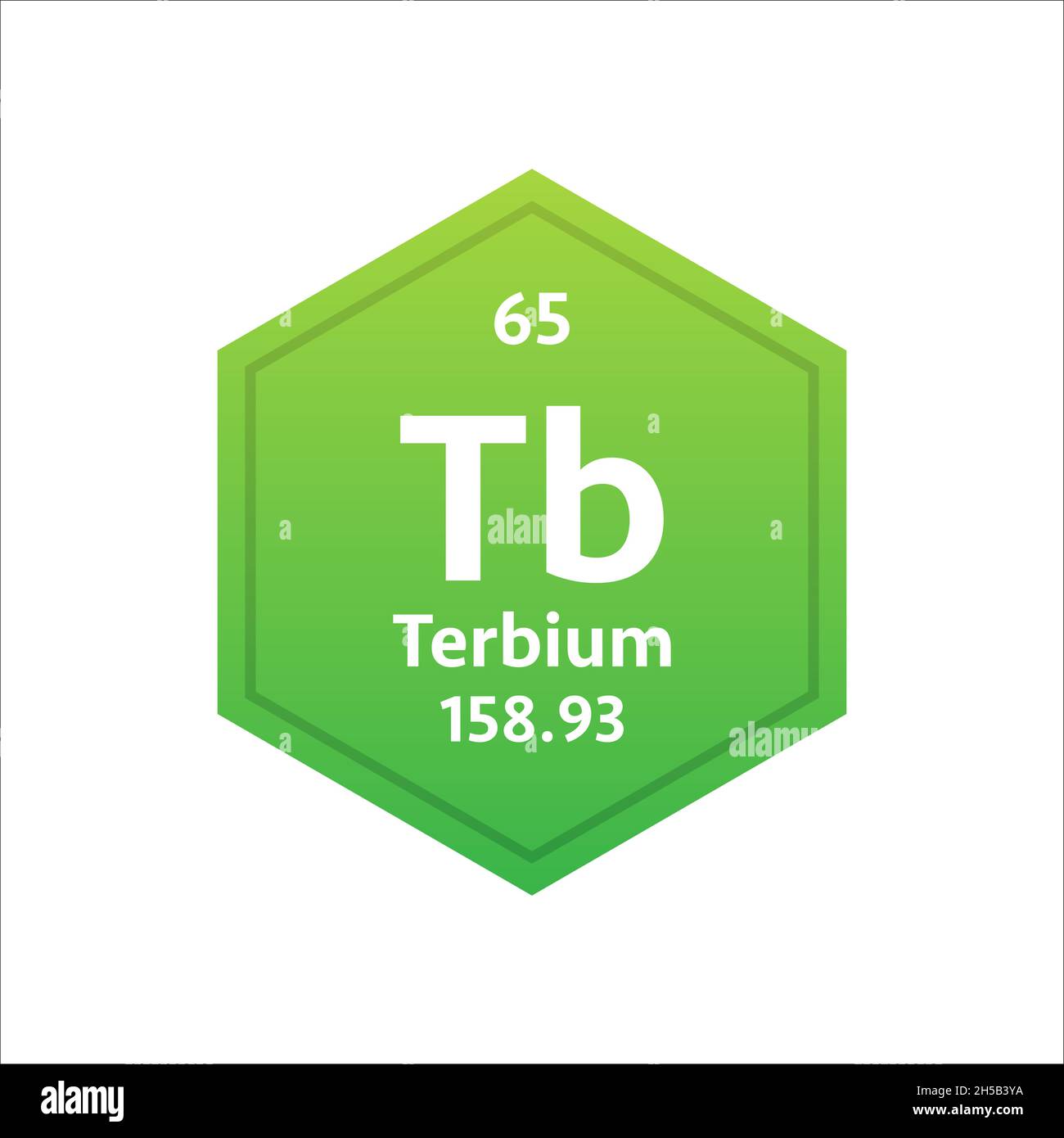 Terbium symbol. Chemical element of the periodic table. Vector stock ...