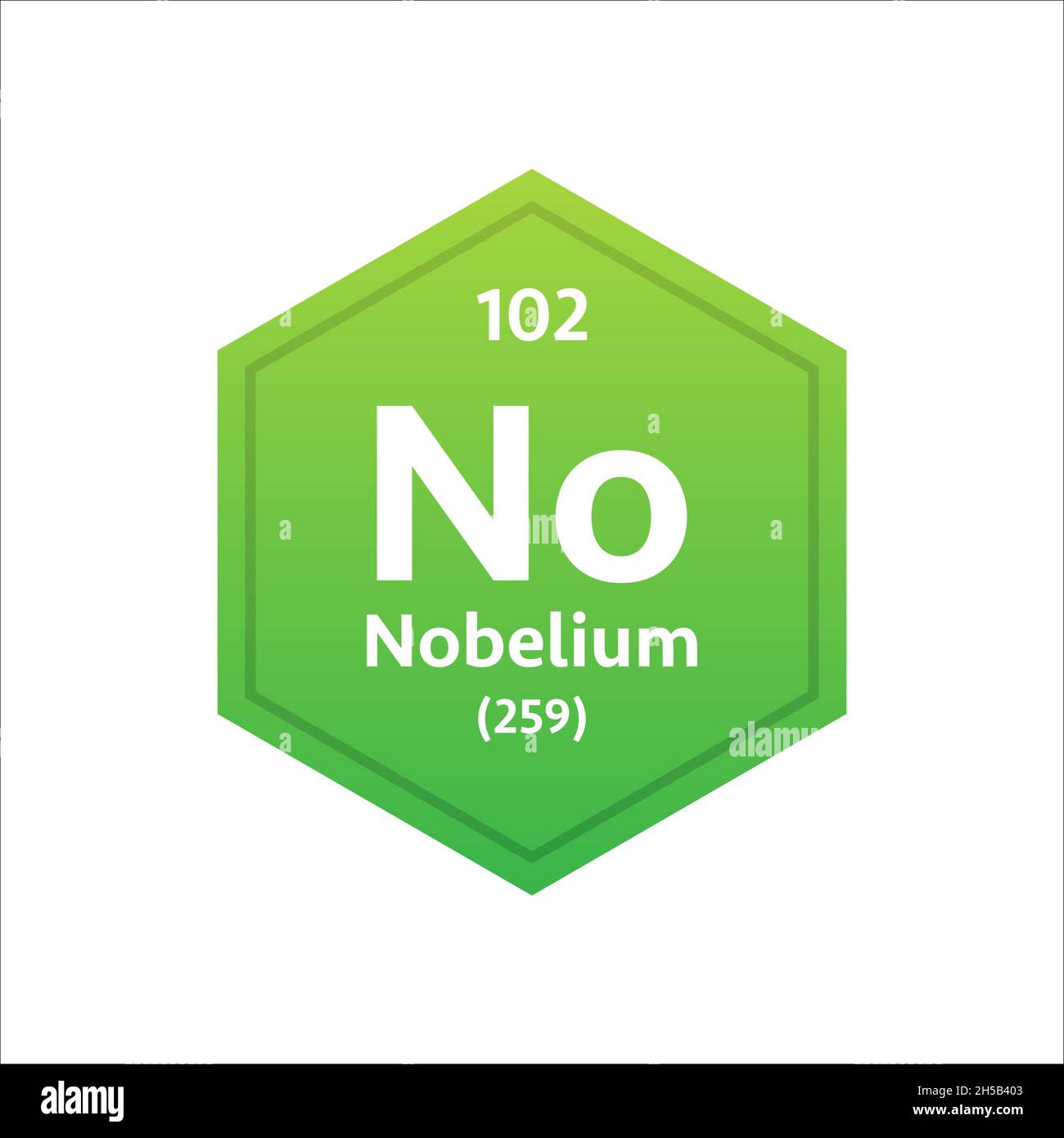 Nobelium symbol. Chemical element of the periodic table. Vector stock ...