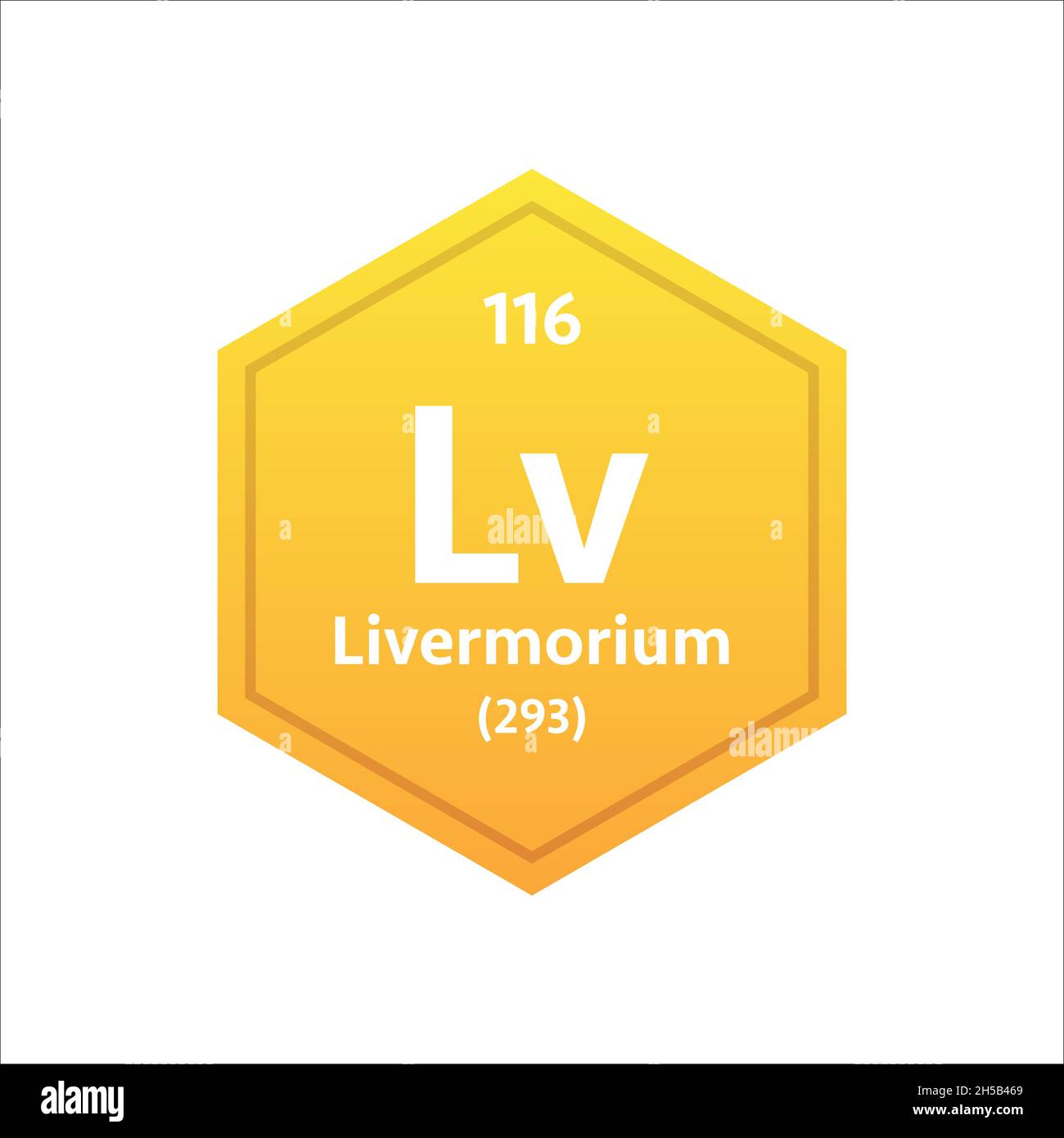 Livermorium symbol. Chemical element of the periodic table. Vector ...