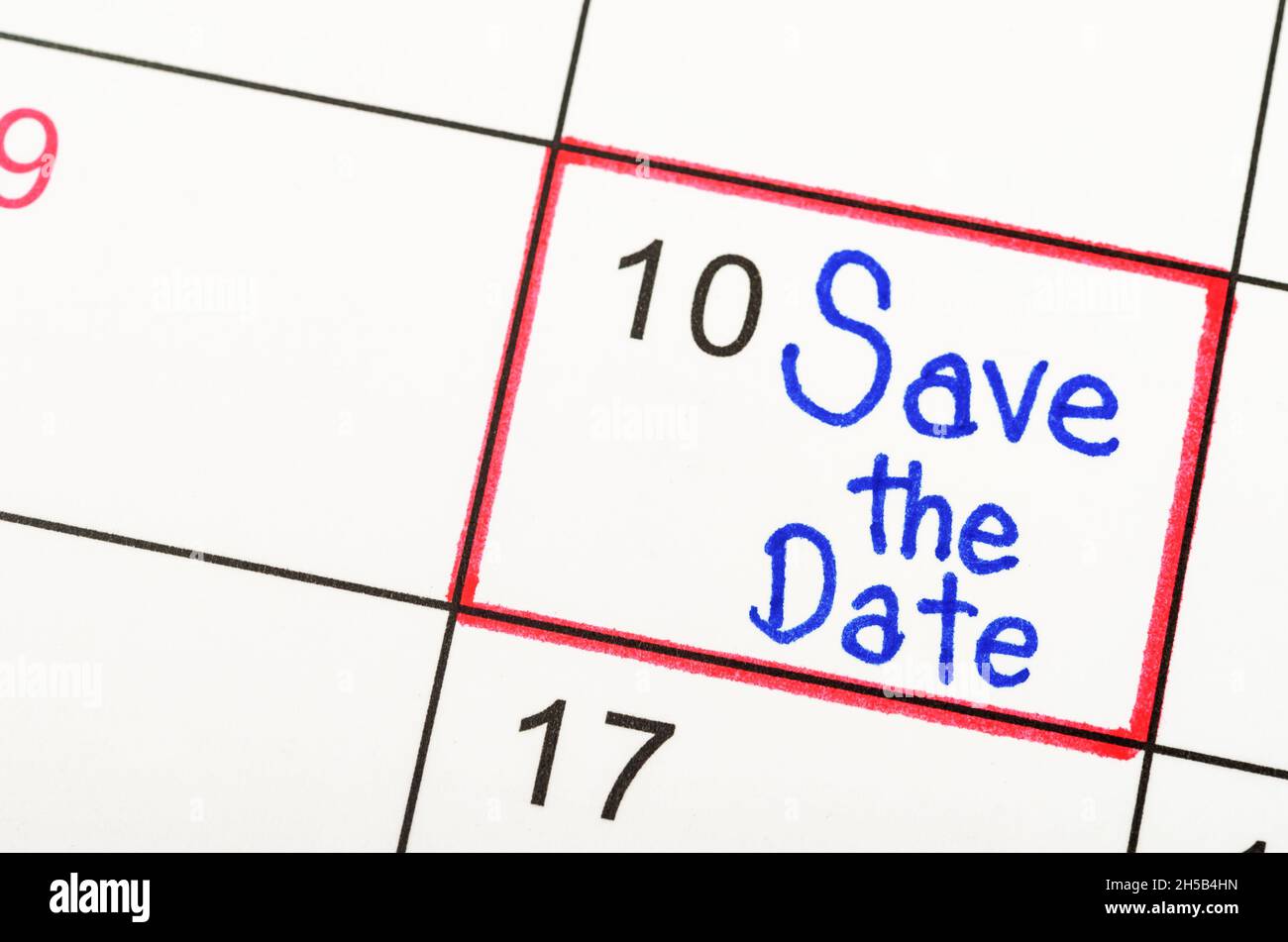 Save the date flat design hi-res stock photography and images - Alamy