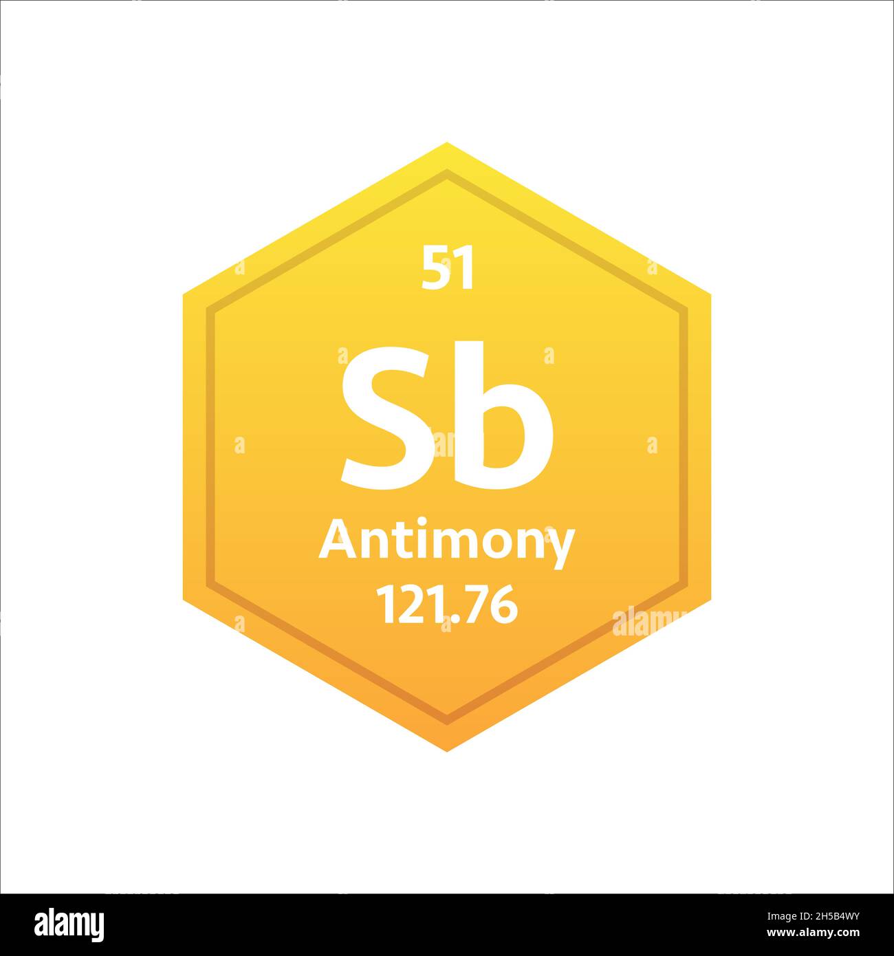 Antimony symbol. Chemical element of the periodic table. Vector stock illustration Stock Vector ...