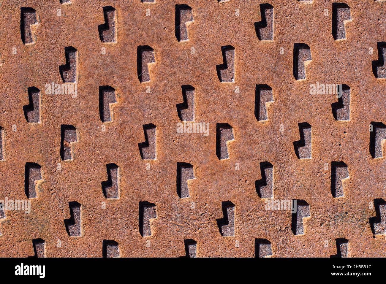 Rusty wall with an L shaped pattern for background Stock Photo - Alamy