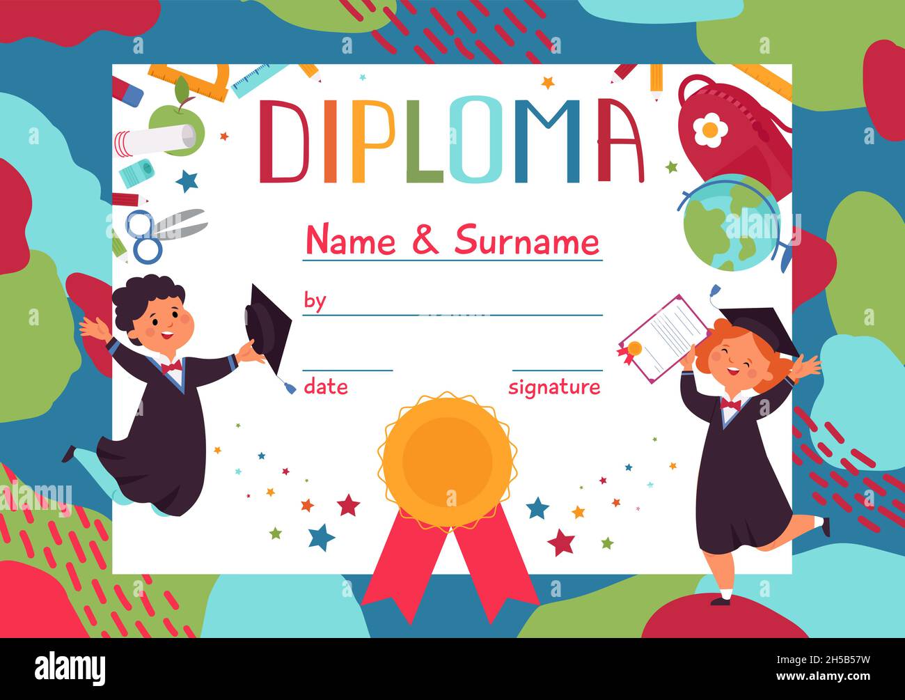 Boy And Girl Template For Kindergarten