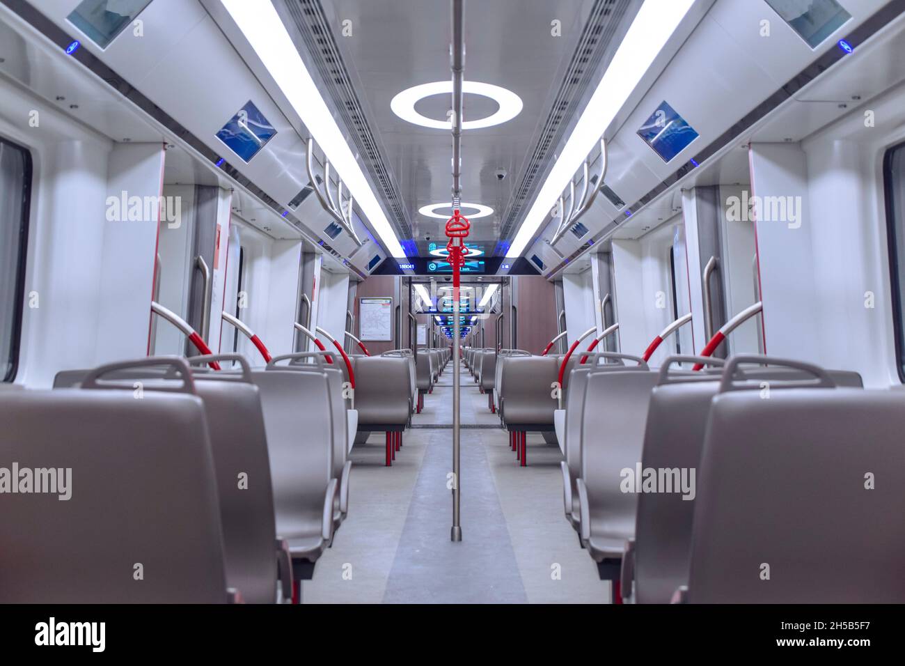 Guangzhou,China OCT 1st,2021 Guangzhou Metro Line 18,The line is an ...