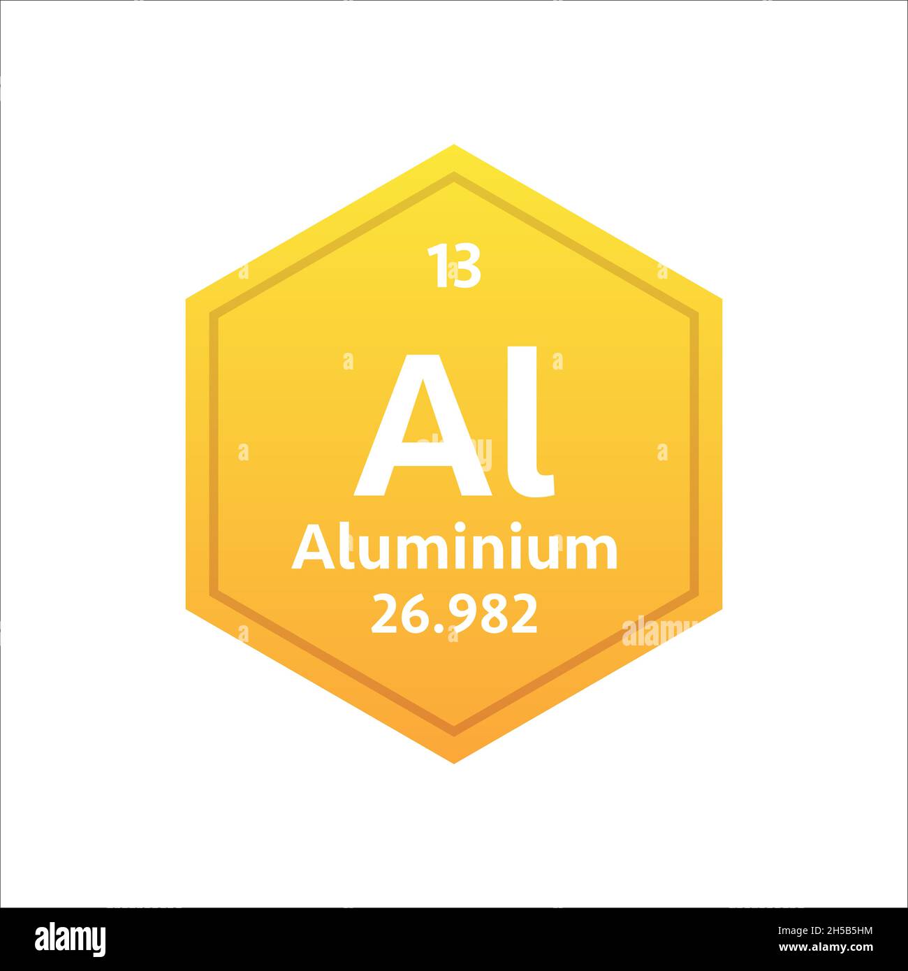 Aluminium symbol. Chemical element of the periodic table. Vector stock ...