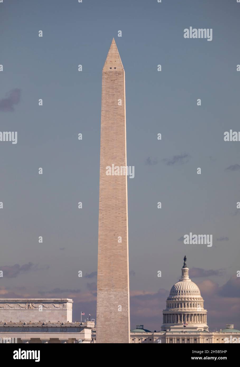 WASHINGTON, DC, USA - Lincoln Memorial, Washington Monument, U.S ...