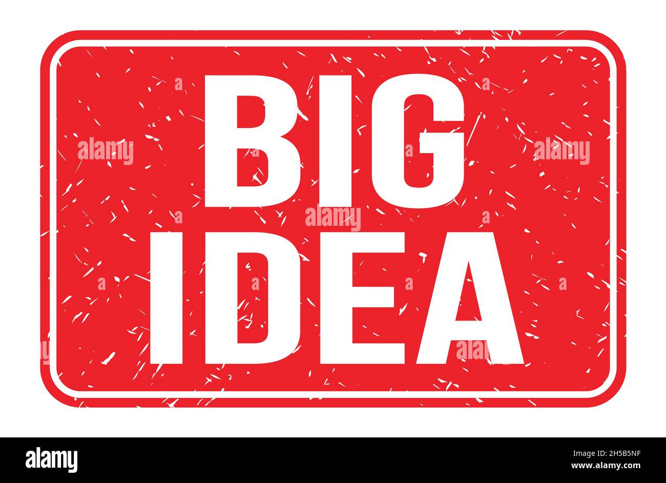 BIG IDEA, words written on red rectangle stamp sign Stock Photo - Alamy