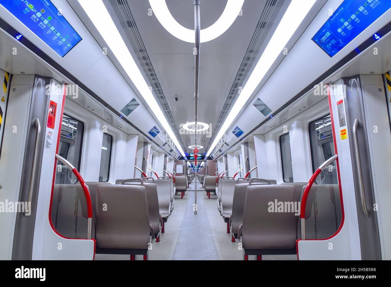 Guangzhou,China OCT 1st,2021 Guangzhou Metro Line 18,The line is an ...