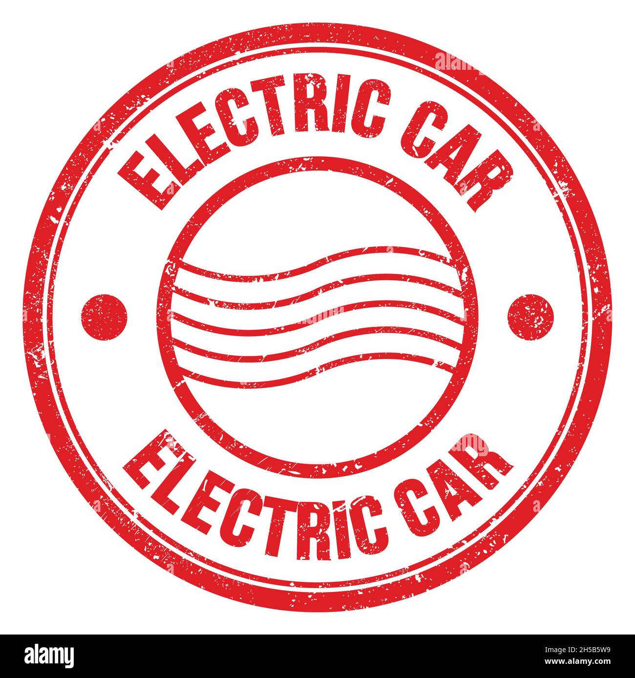 ELECTRIC CAR word written on red round postal stamp sign Stock Photo ...