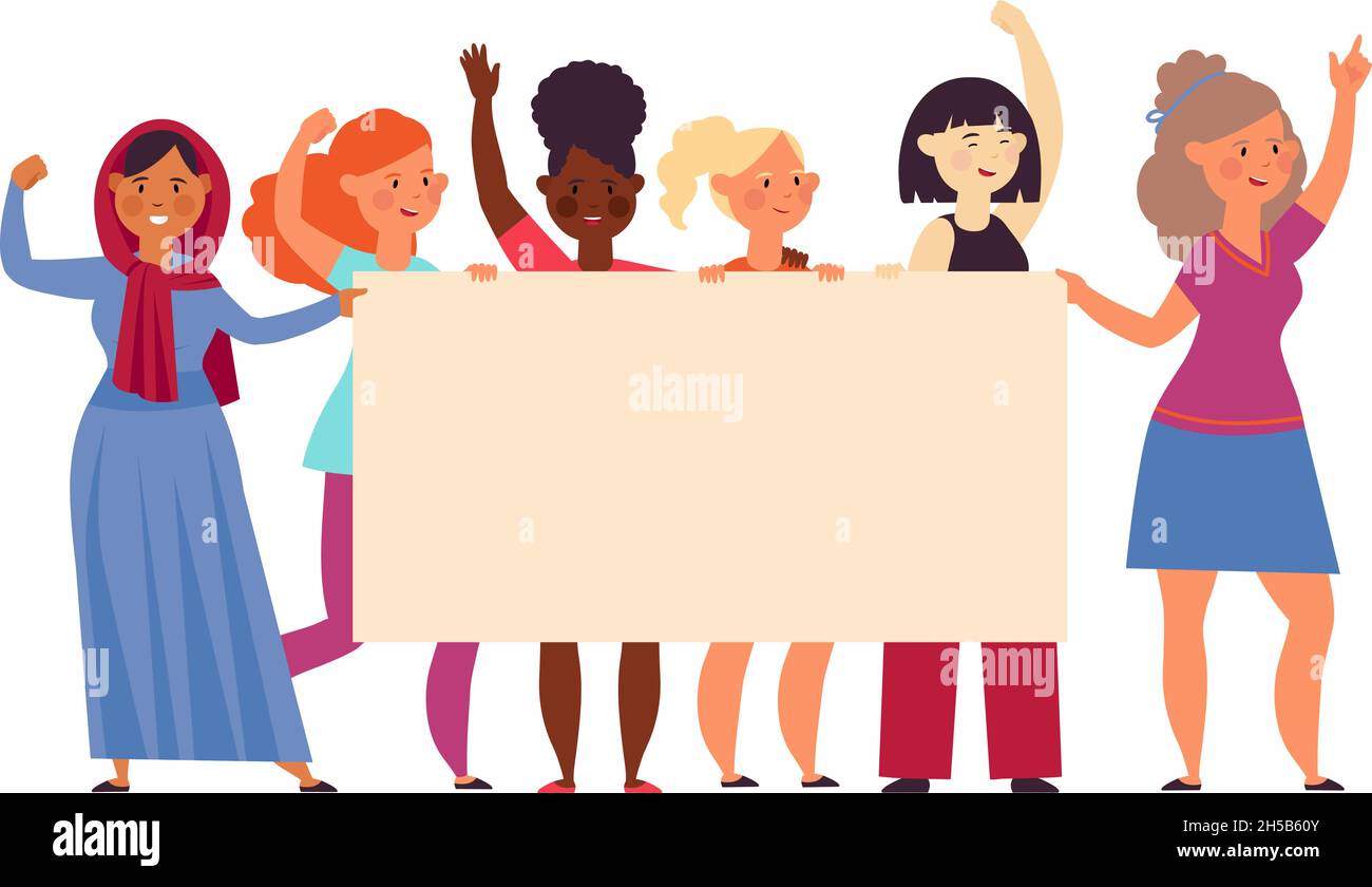 Illustration women protest hi-res stock photography and images - Alamy