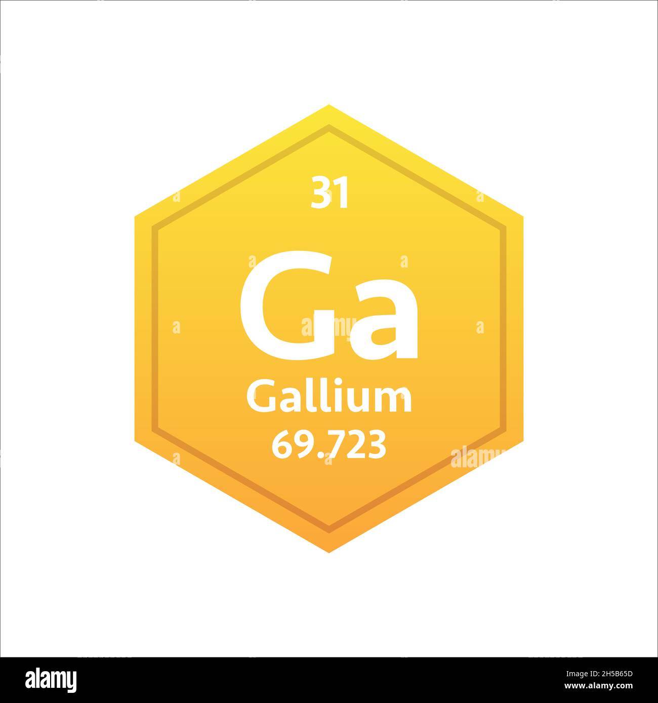 Gallium symbol. Chemical element of the periodic table. Vector stock ...