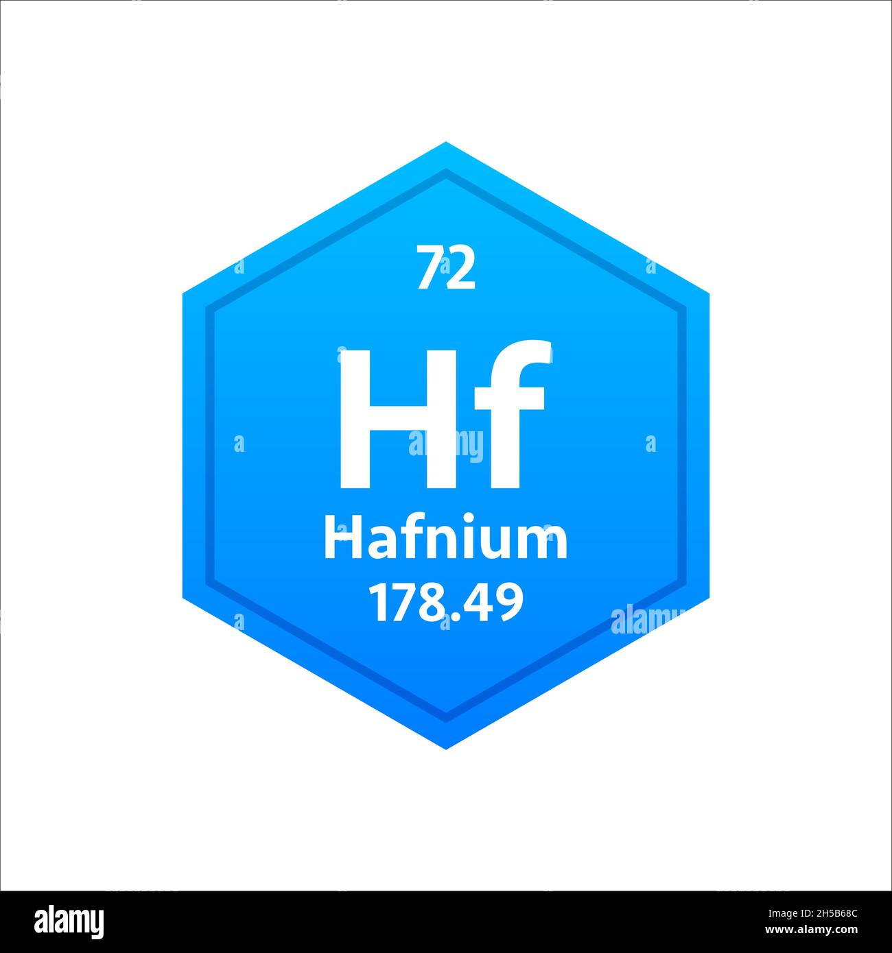 Hafnium symbol. Chemical element of the periodic table. Vector stock ...