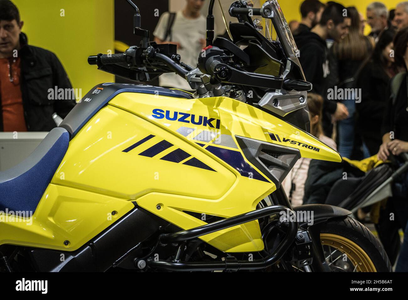 MILAN, ITALY - Oct 13, 2021: Different motorcycles on display at the ...