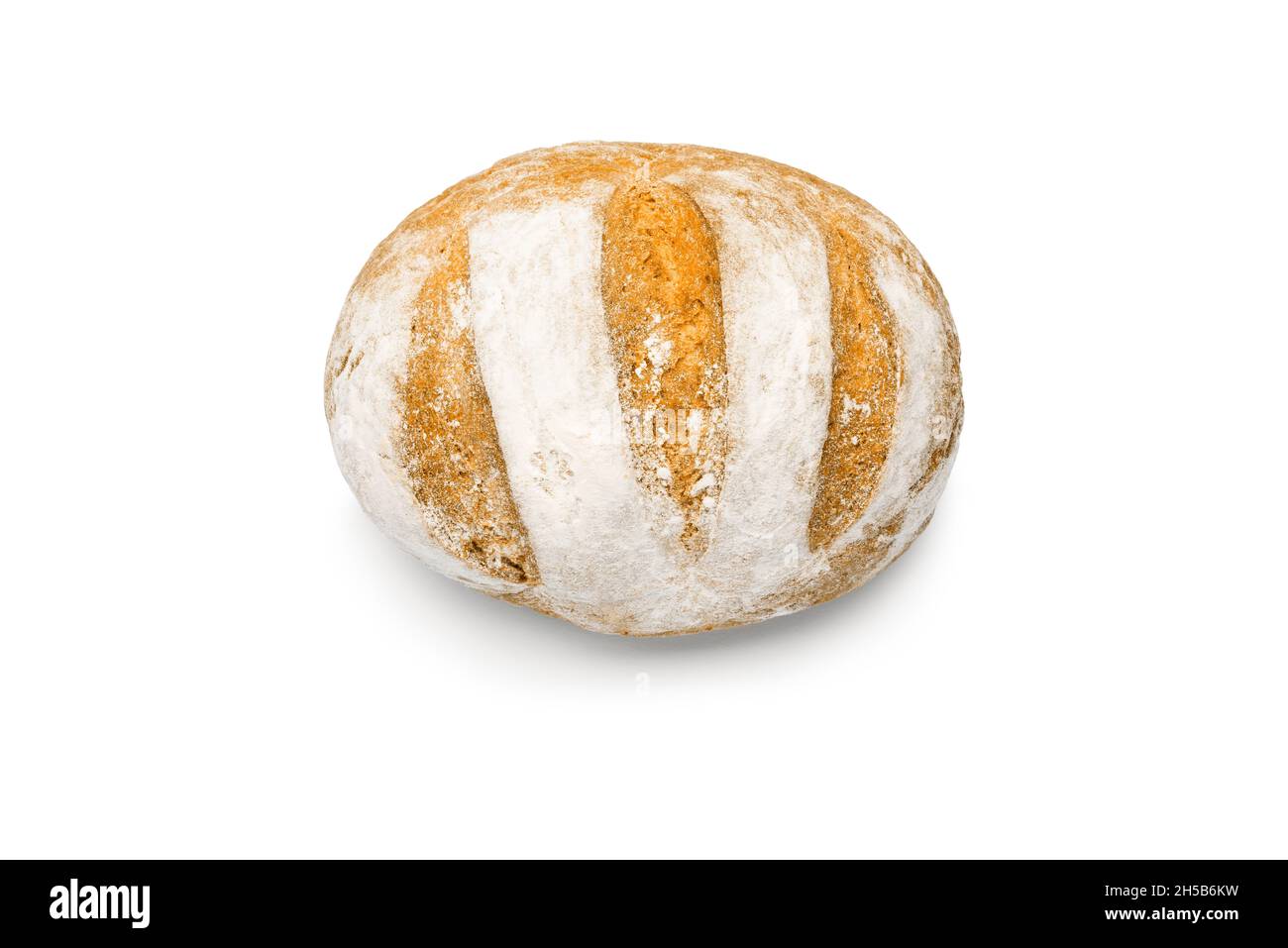 Fresh loaf of bread on white background Stock Photo - Alamy