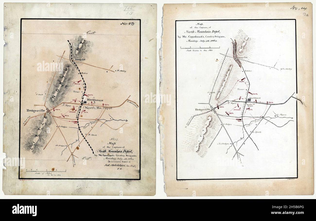 Scan of a 19th-century vintage map Stock Photo - Alamy