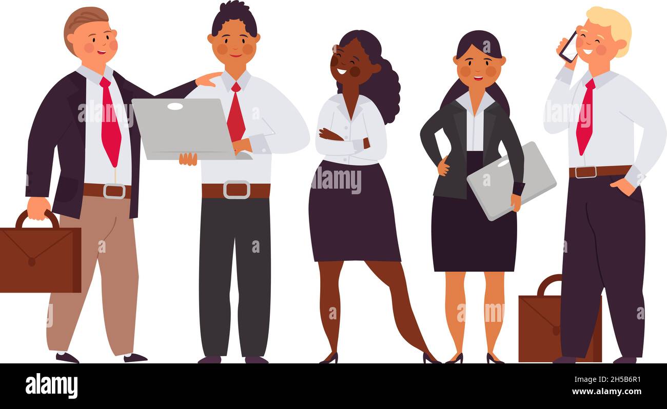 International managers team. People business, manager working with ...