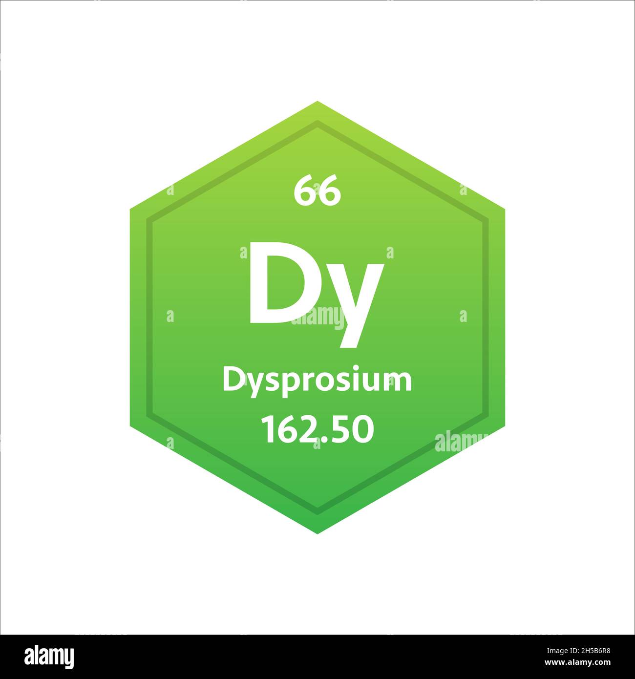 Dysprosium symbol. Chemical element of the periodic table. Vector stock ...