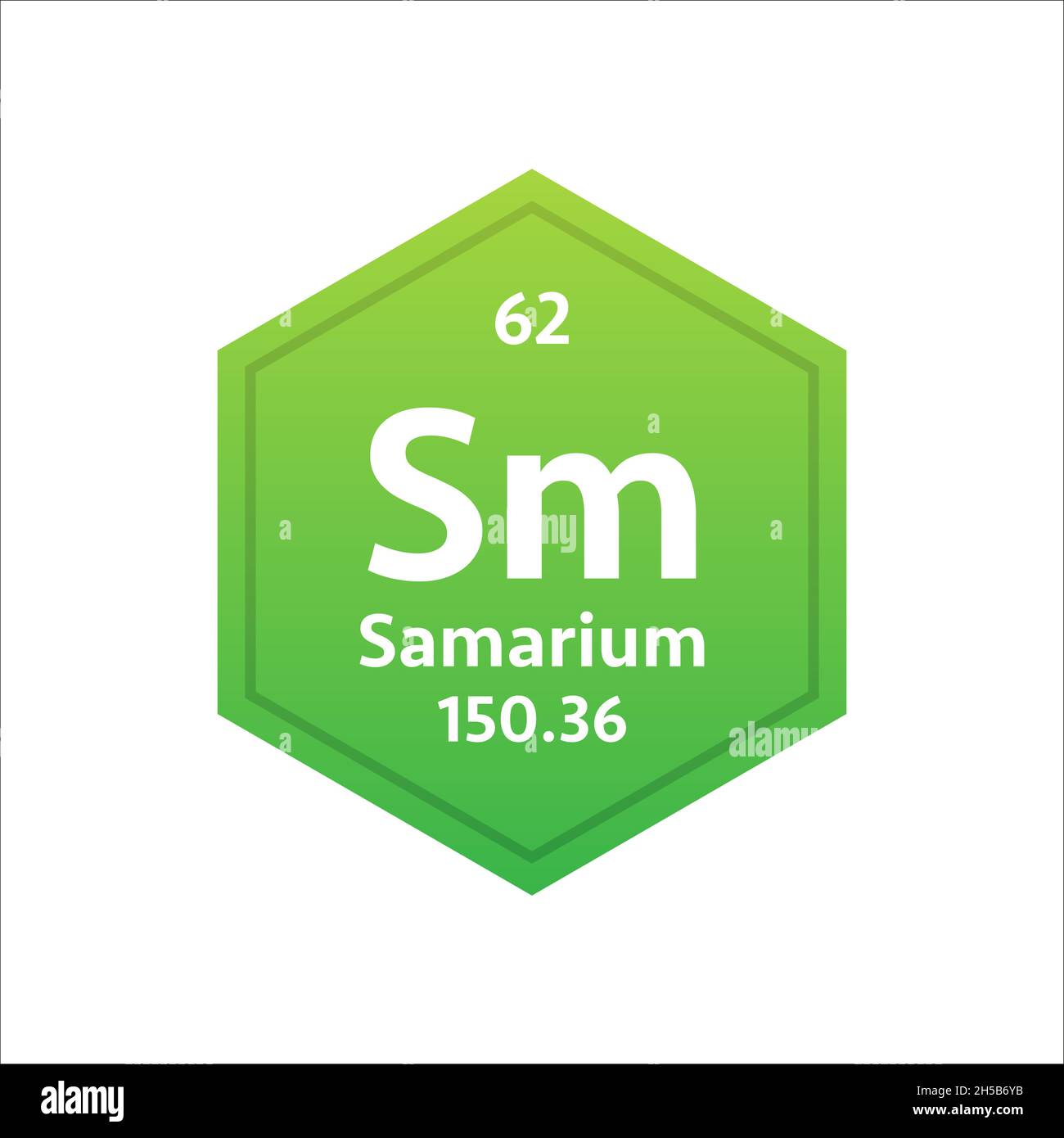 Samarium symbol. Chemical element of the periodic table. Vector stock ...