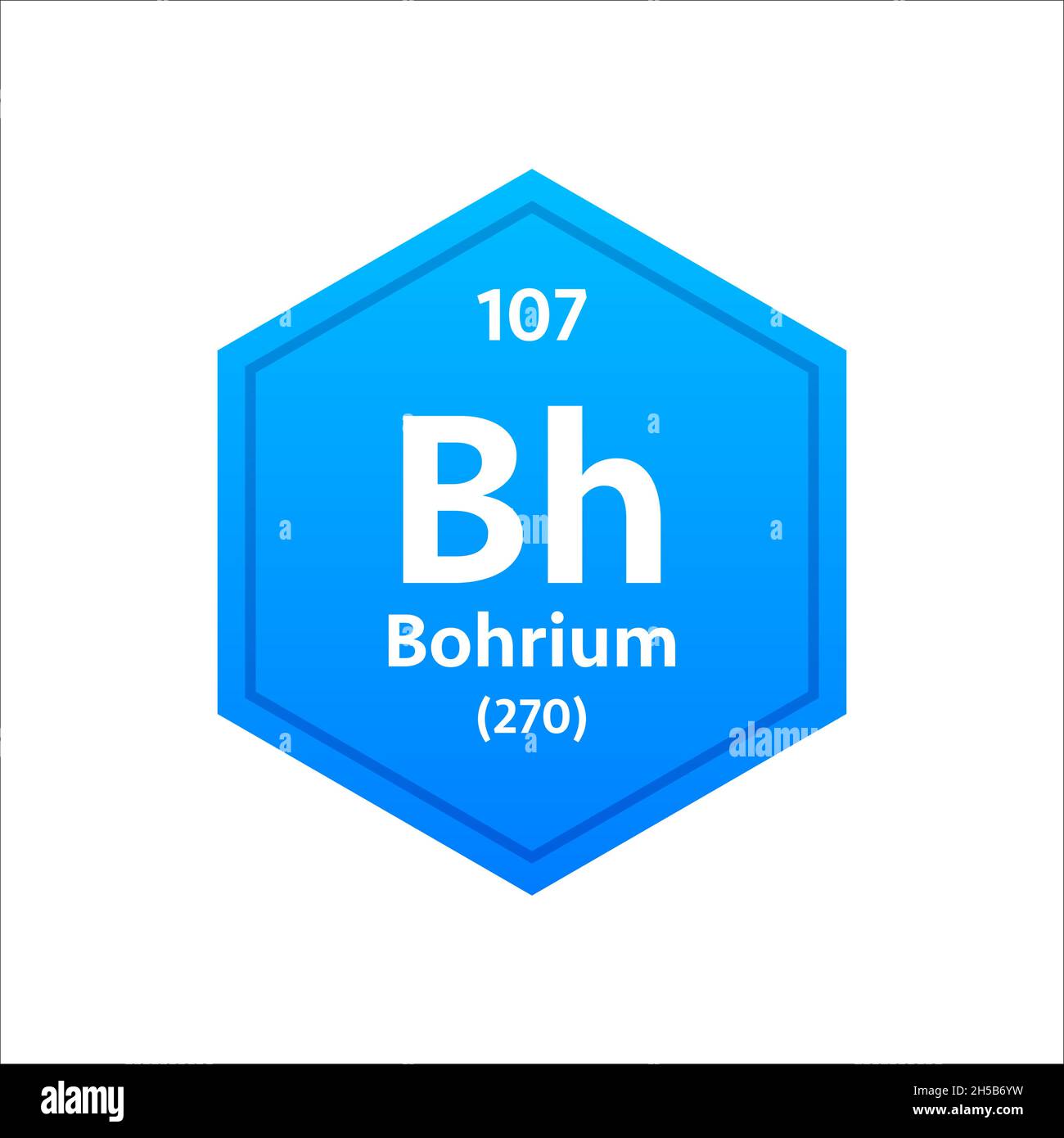 Bohrium symbol. Chemical element of the periodic table. Vector stock illustration Stock Vector ...