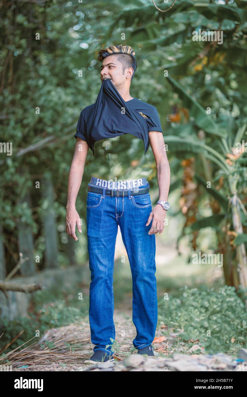 Boy with amazing creative photoshop edits Stock Photo - Alamy