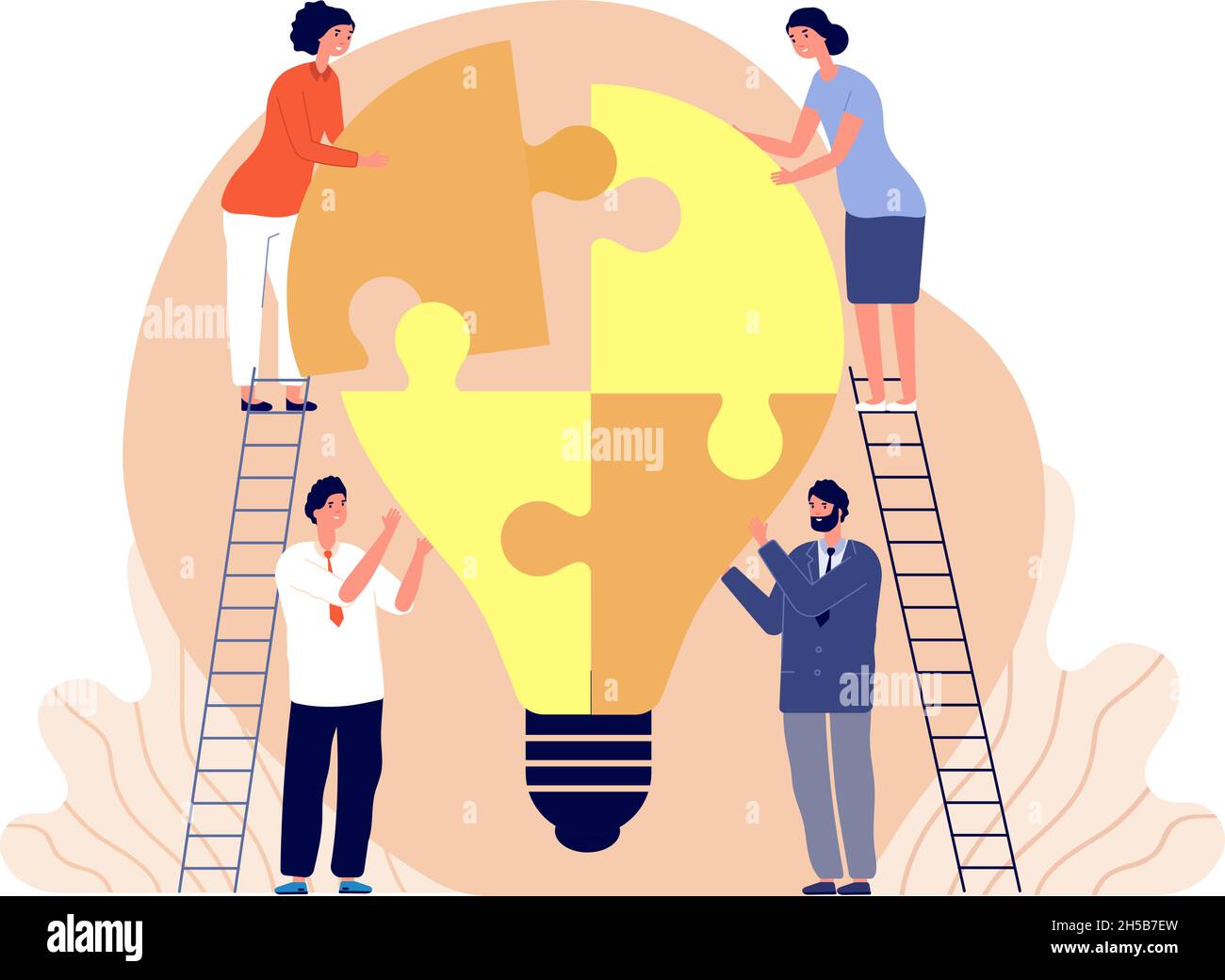 Creative team working together. Business idea, remote design work ...