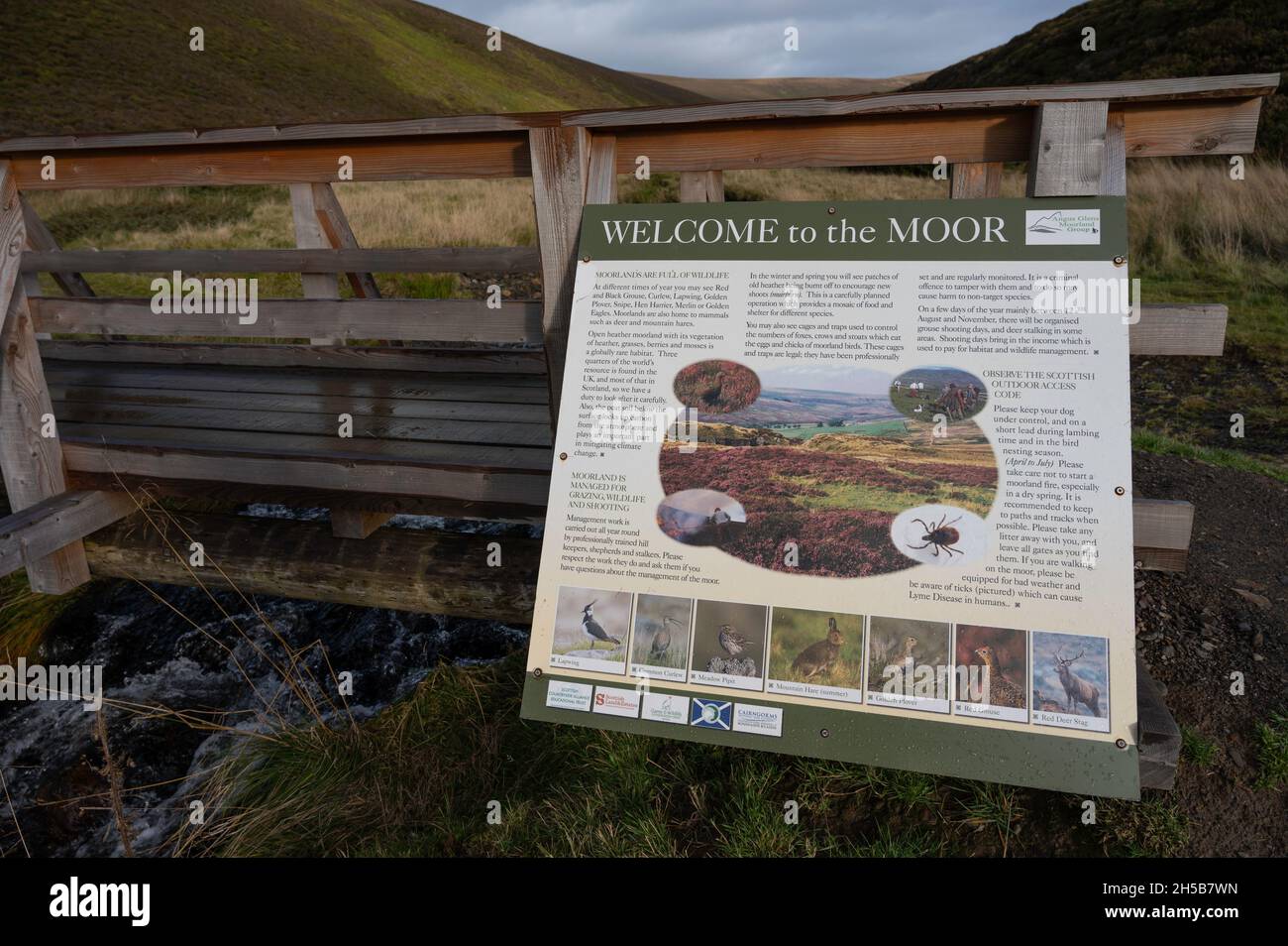 Welcome to the Moor sign at Lecht, Scottish Highlands. Information ...