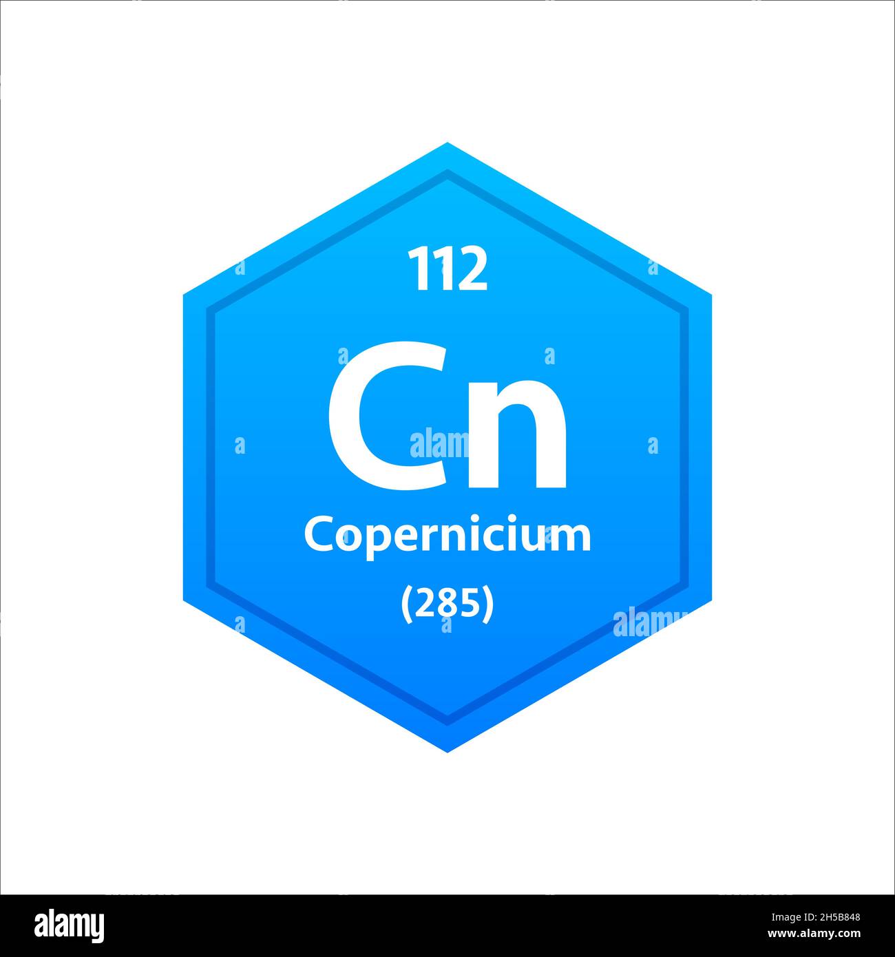 Copernicium symbol. Chemical element of the periodic table. Vector ...