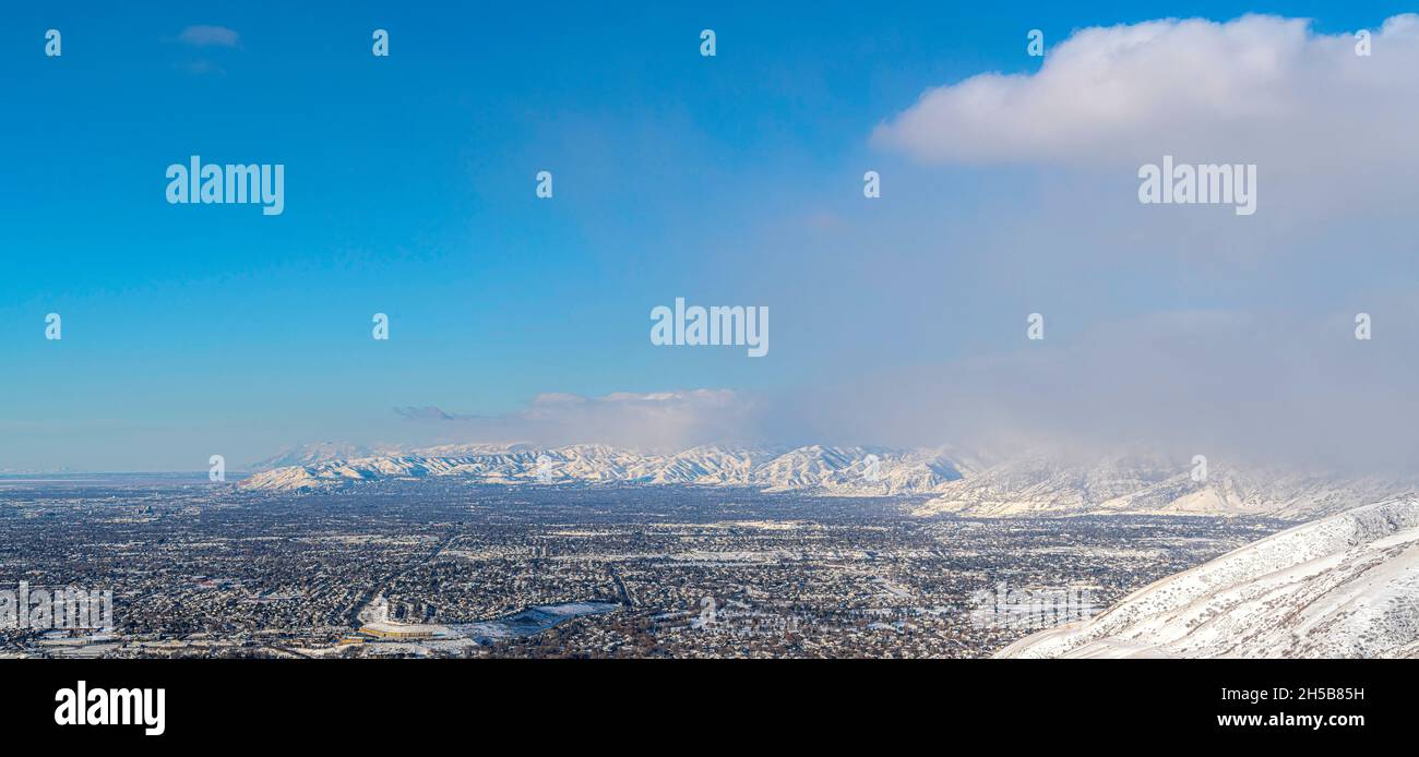 High angle view of Downtown Salt Lake City in Utah Stock Photo - Alamy