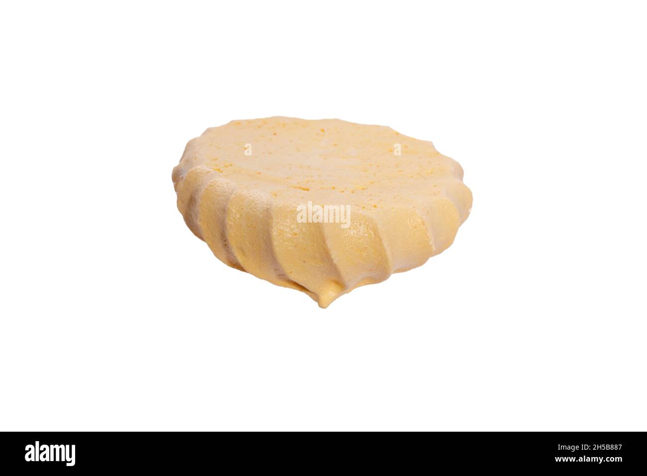 yellow meringue cookies isolated on white background. High quality ...